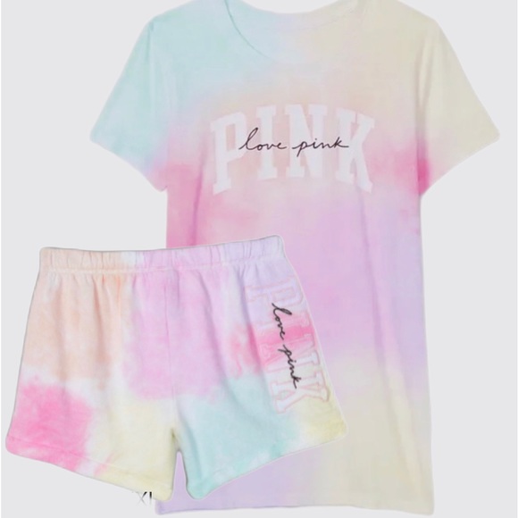 Pink Floyd | Shorts | New Victorias Secret Pink Freya Tie Dye Tee Shirt ...